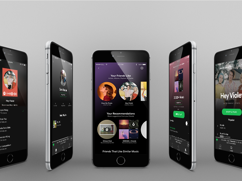 Spotify Social Feature Mobile App by Iris Wang on Dribbble