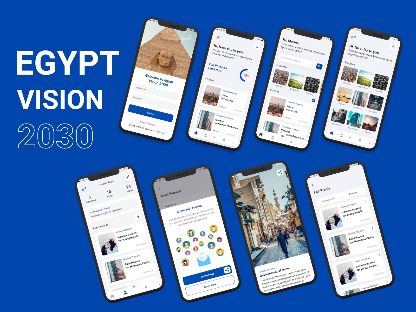Egypt Vision 2030 by Marina Reda on Dribbble