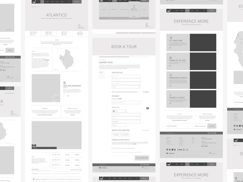 All the wireframes by Jason Groenewald on Dribbble