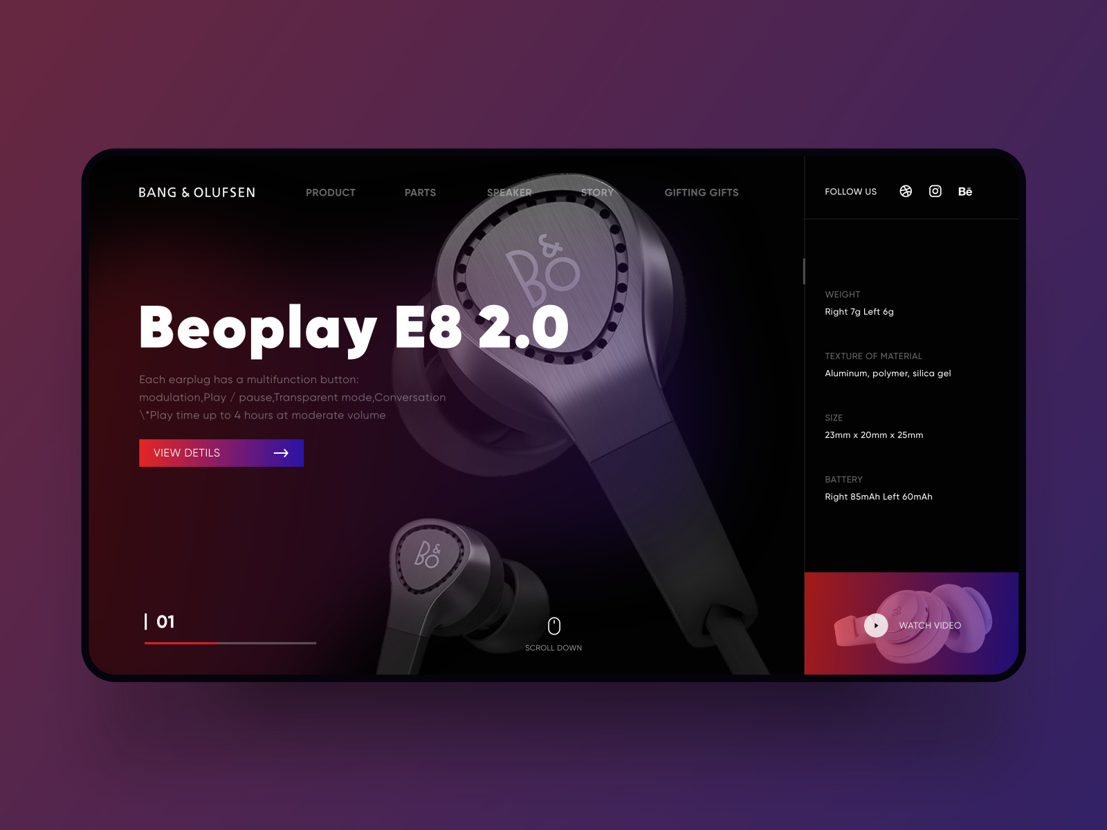 BANG & OLUFSEN Web Design by LiuManuu for UIGREAT Studio on Dribbble