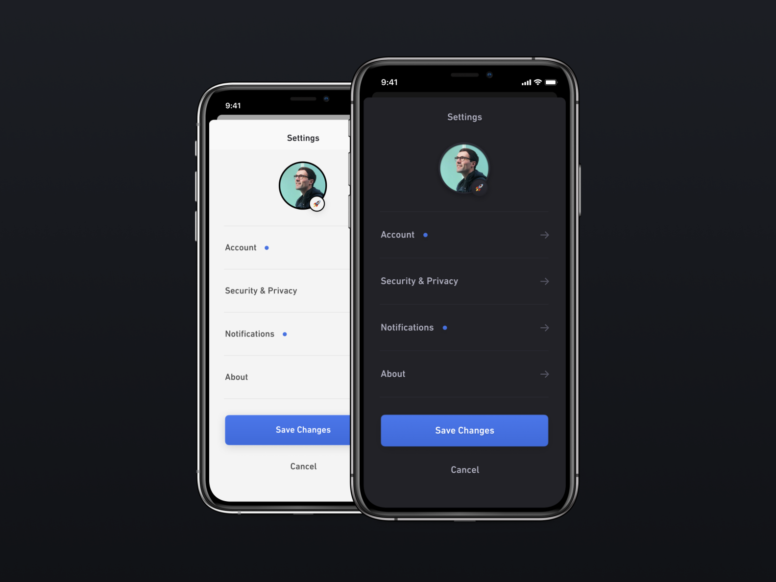 App Profile Settings by Joey Banks on Dribbble