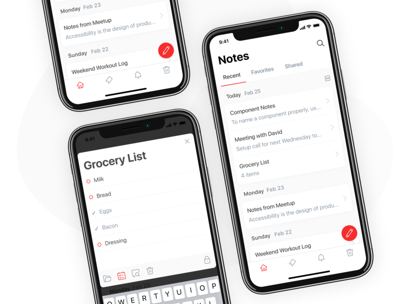 Notes App for iOS by Joey Banks on Dribbble