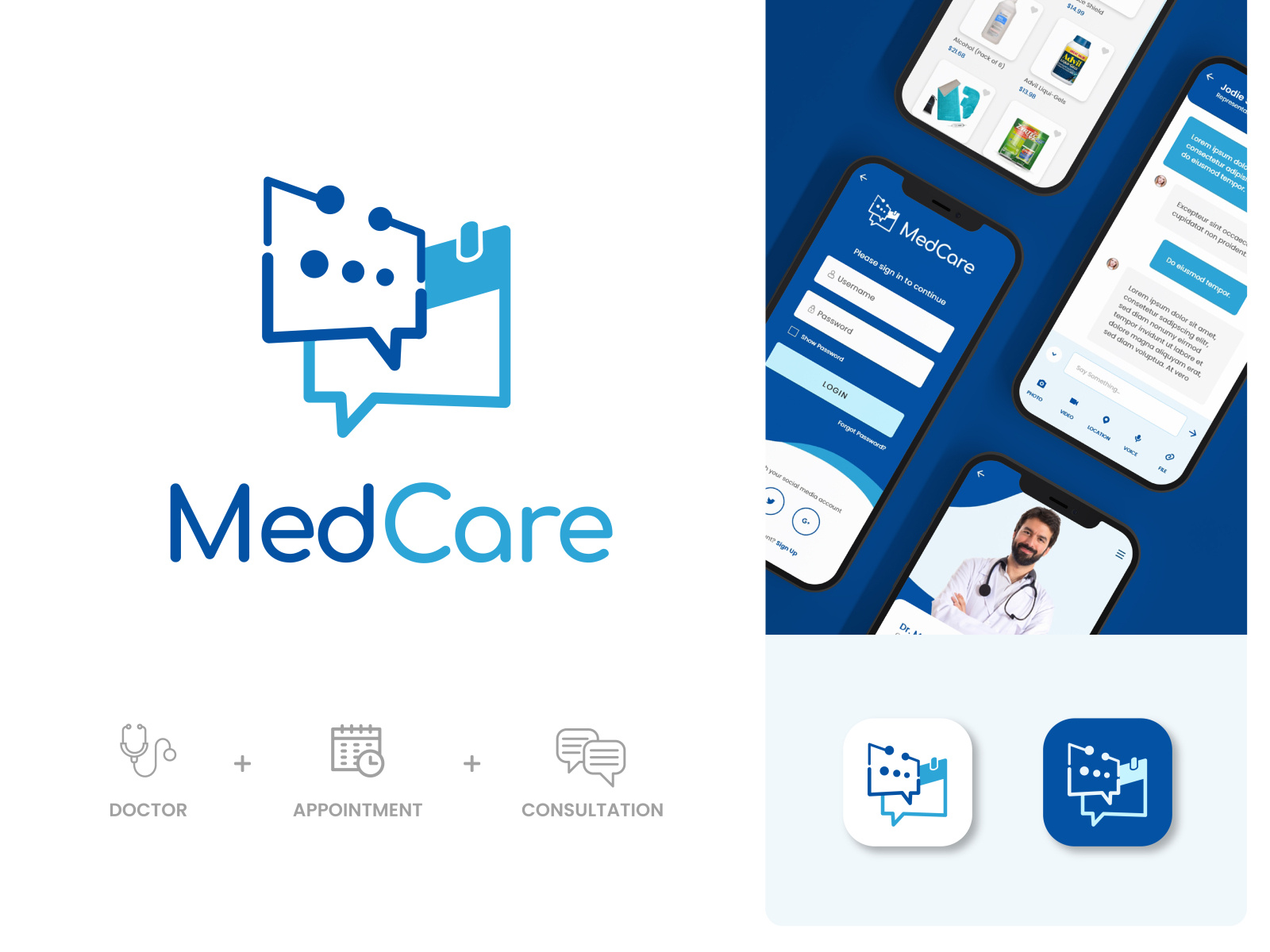 MedCare Logo by Mae Villareal on Dribbble