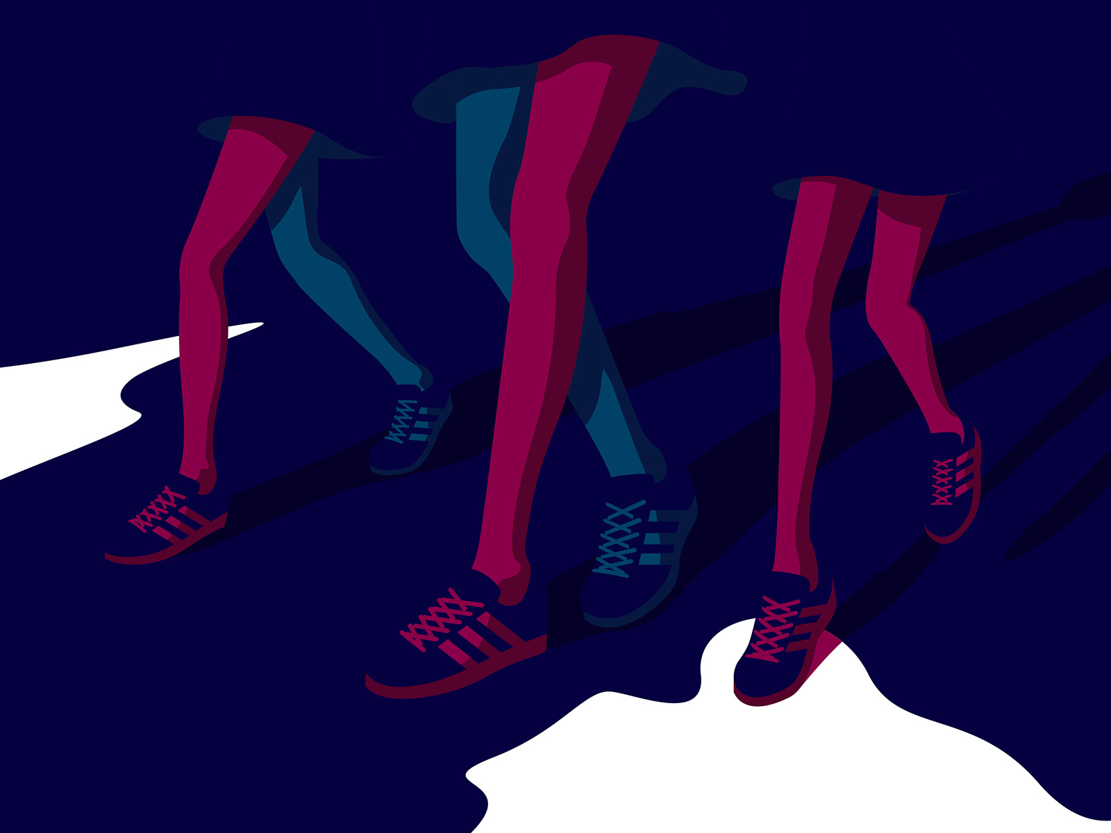 Three stripes illustration by Ivana Mandic on Dribbble