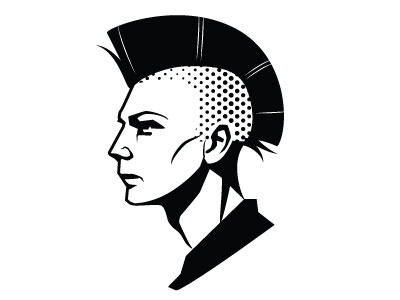 Punk face vector by Vector Portal on Dribbble