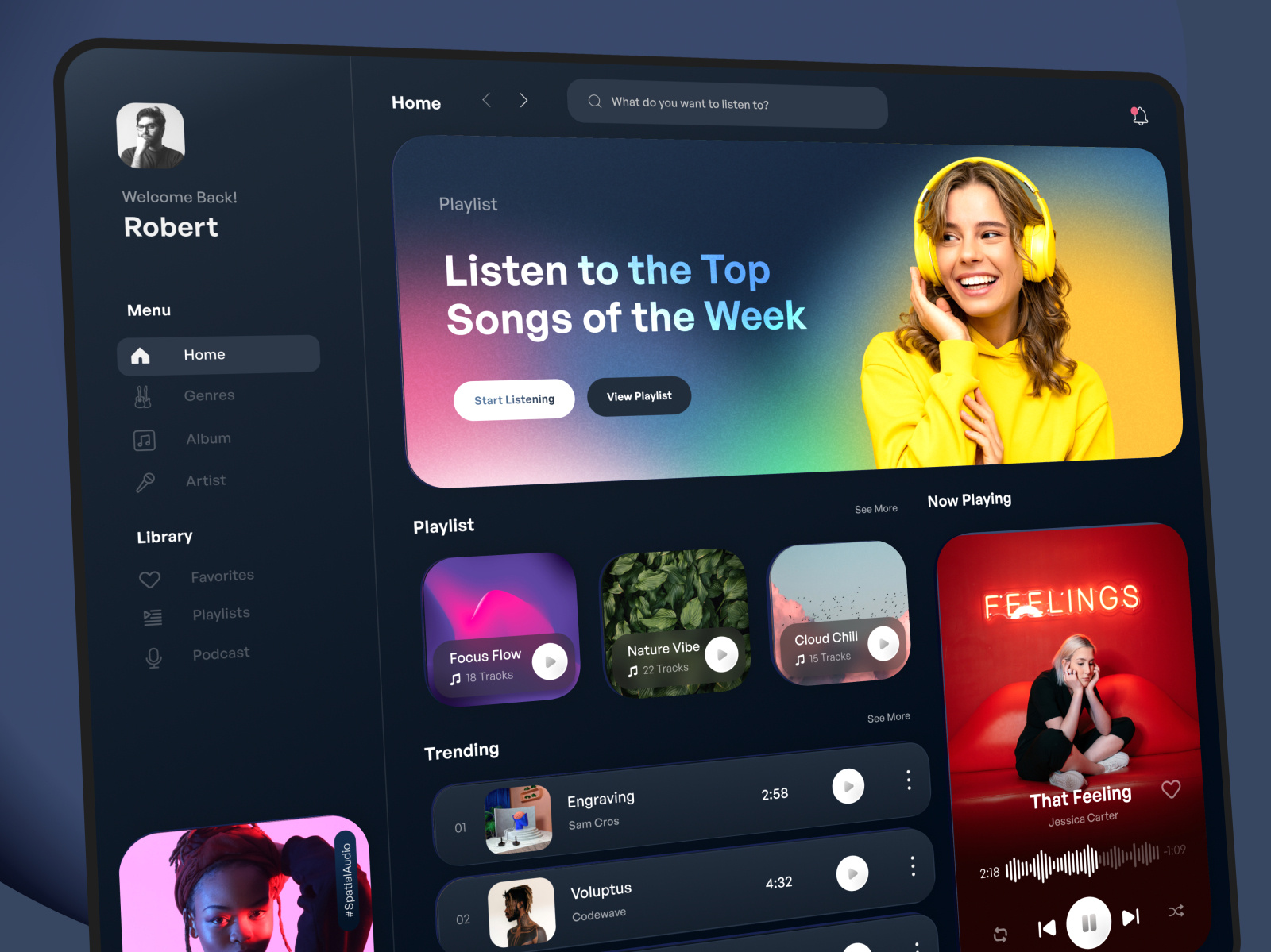 Music Web App by Joshua Llopart on Dribbble