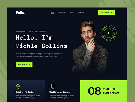 Portfolio Website Landing Page by Md Shamim Hossain for Devignedge ...