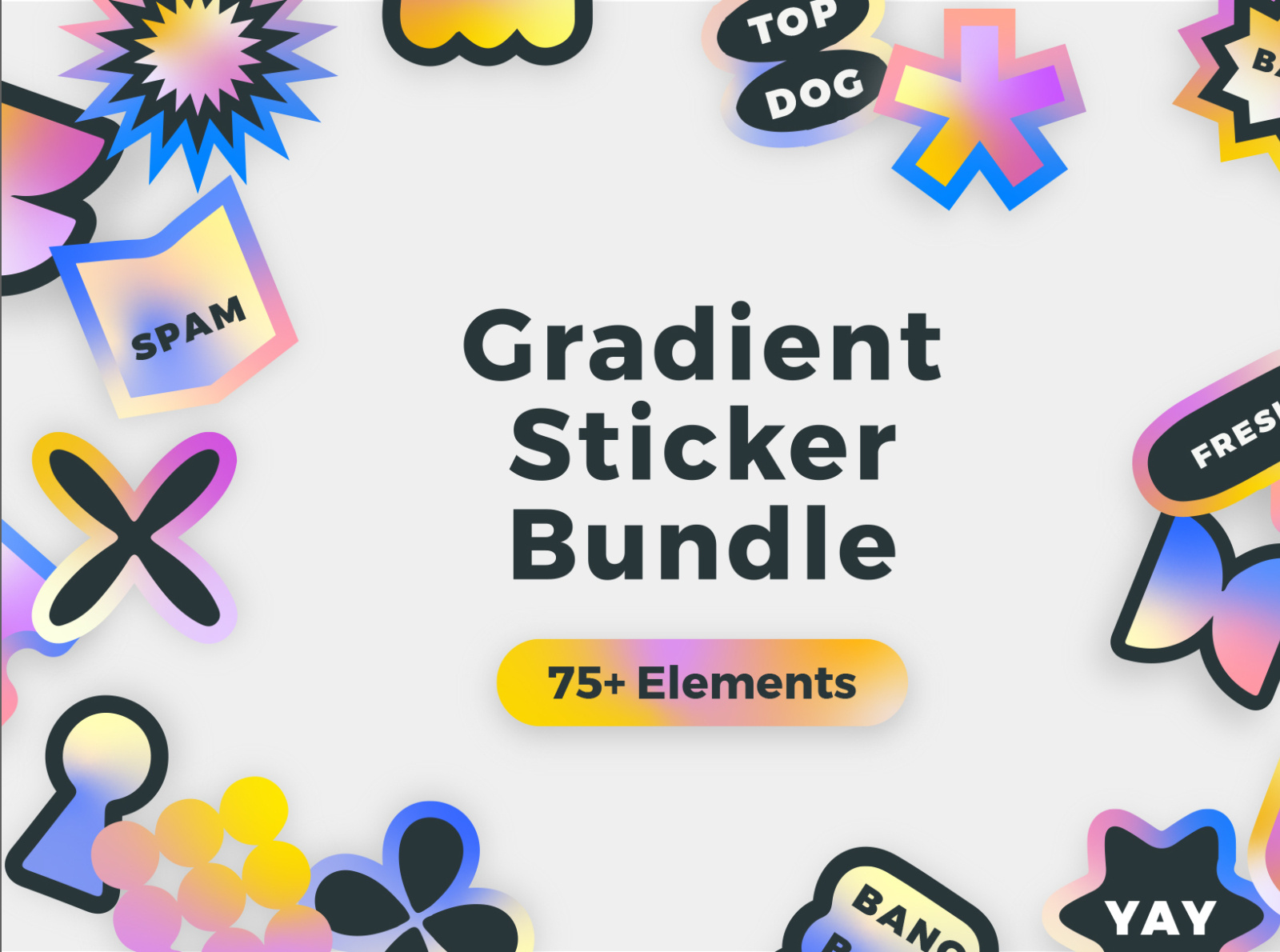 Gradient Sticker Bundle by ClayStudio on Dribbble