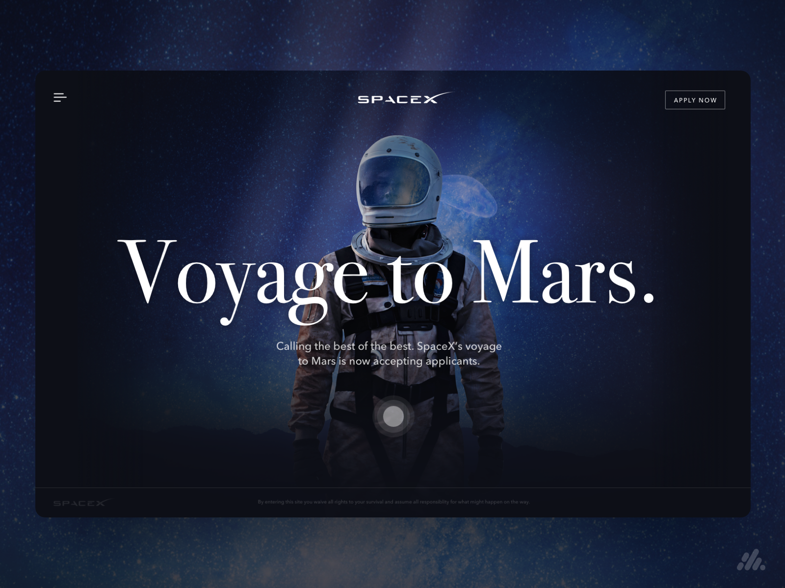 SpaceX - Mars Voyage UX/UI by We Discover The Design Thinking Agency ...