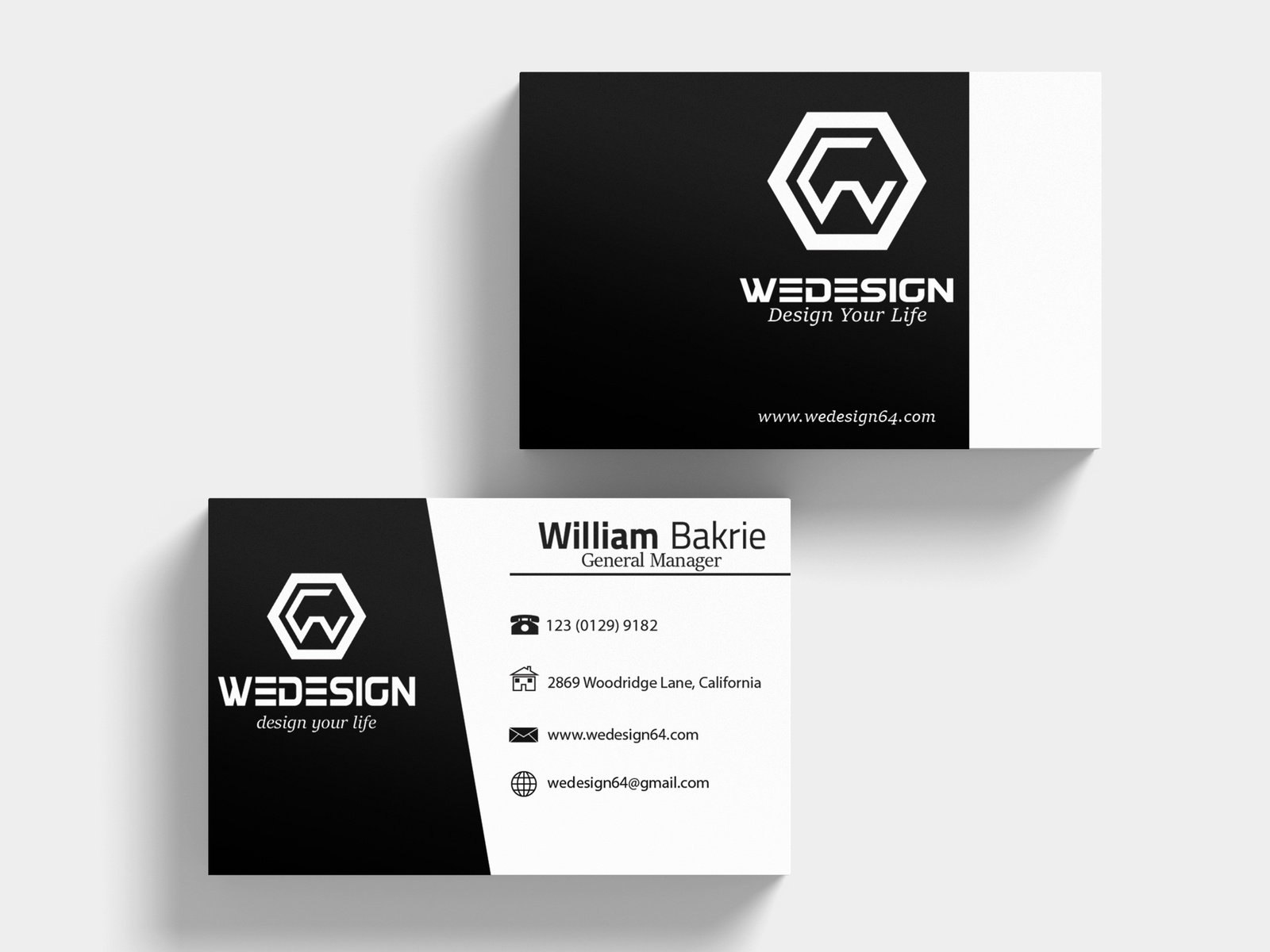 2 Colors Business Card Design by Dwi Adi Pamungkas on Dribbble