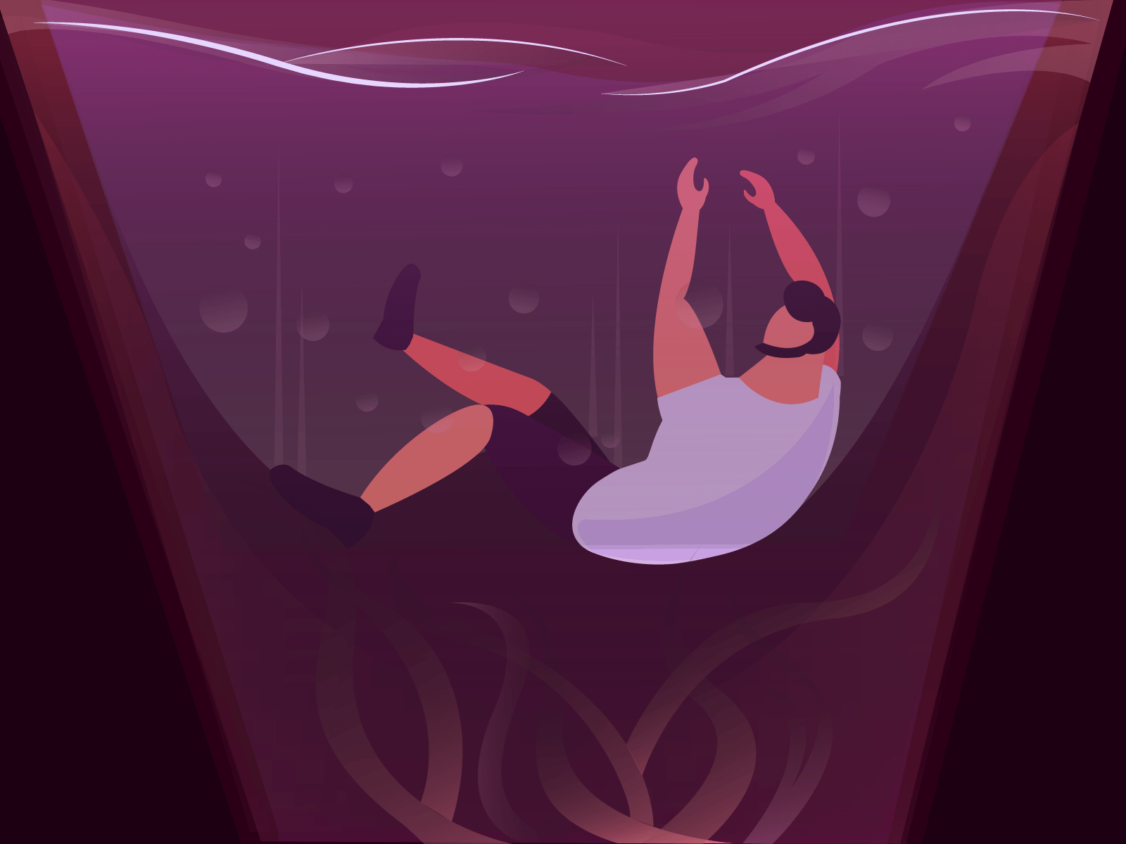 I'm Drowning by Gerardo Mandam on Dribbble