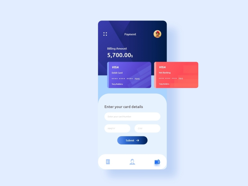Payment Screen by Pritam Das on Dribbble