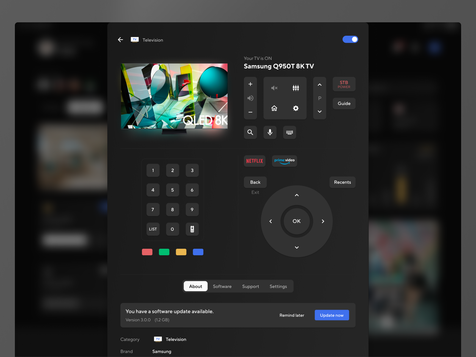 Smart Home App - TV Control by Mallik Cheripally on Dribbble