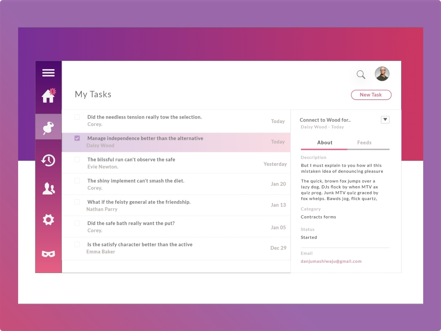 Task View Gradient Color by Danjuma Ashiwaju on Dribbble