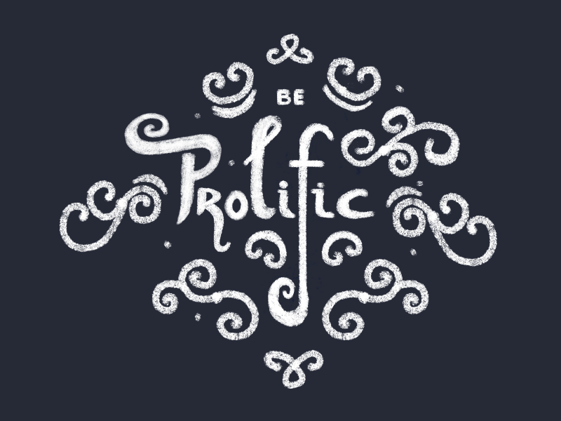 Inspiration Posters - Be Prolific by Aparajith Aradhya on Dribbble