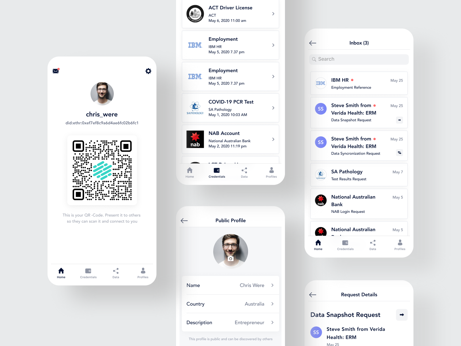 Verida vault mobile app by Excited on Dribbble
