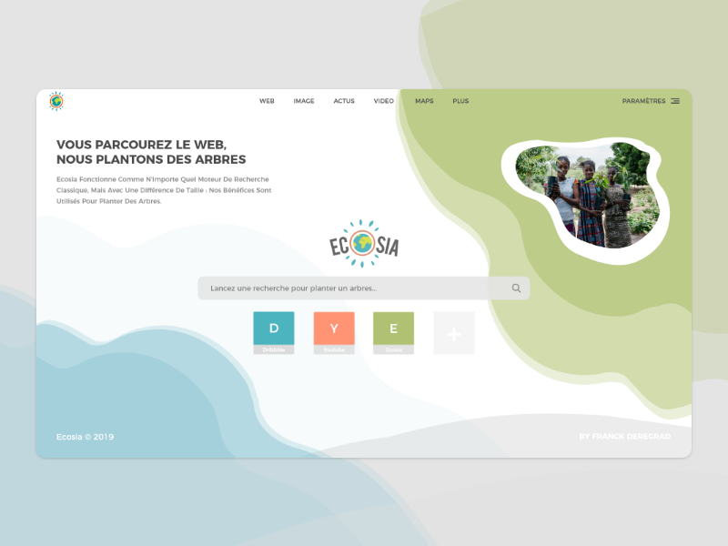 Landing Page - Ecosia by Franck Deregard on Dribbble