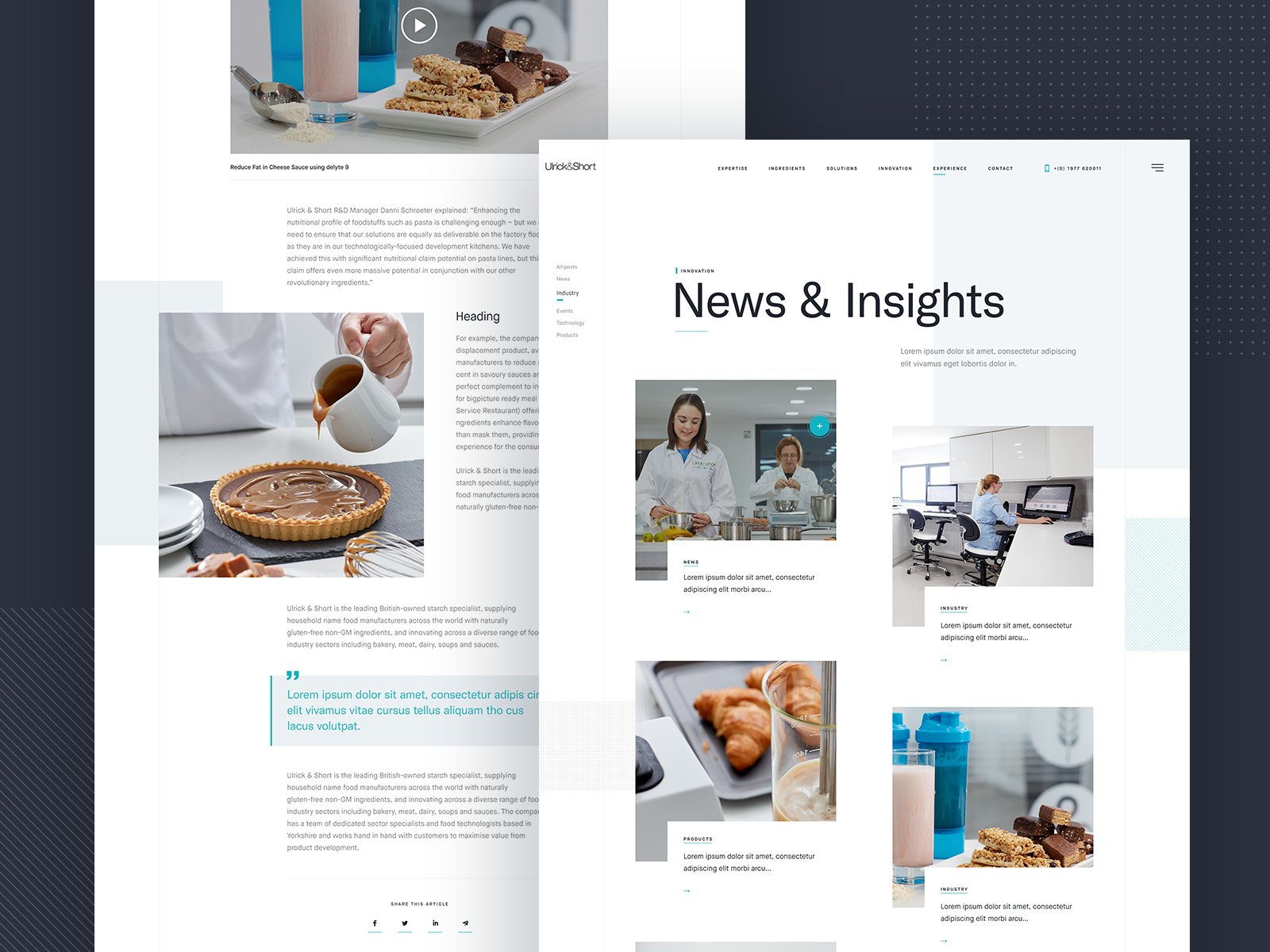 Blog pages by Louis Saville for Impression on Dribbble