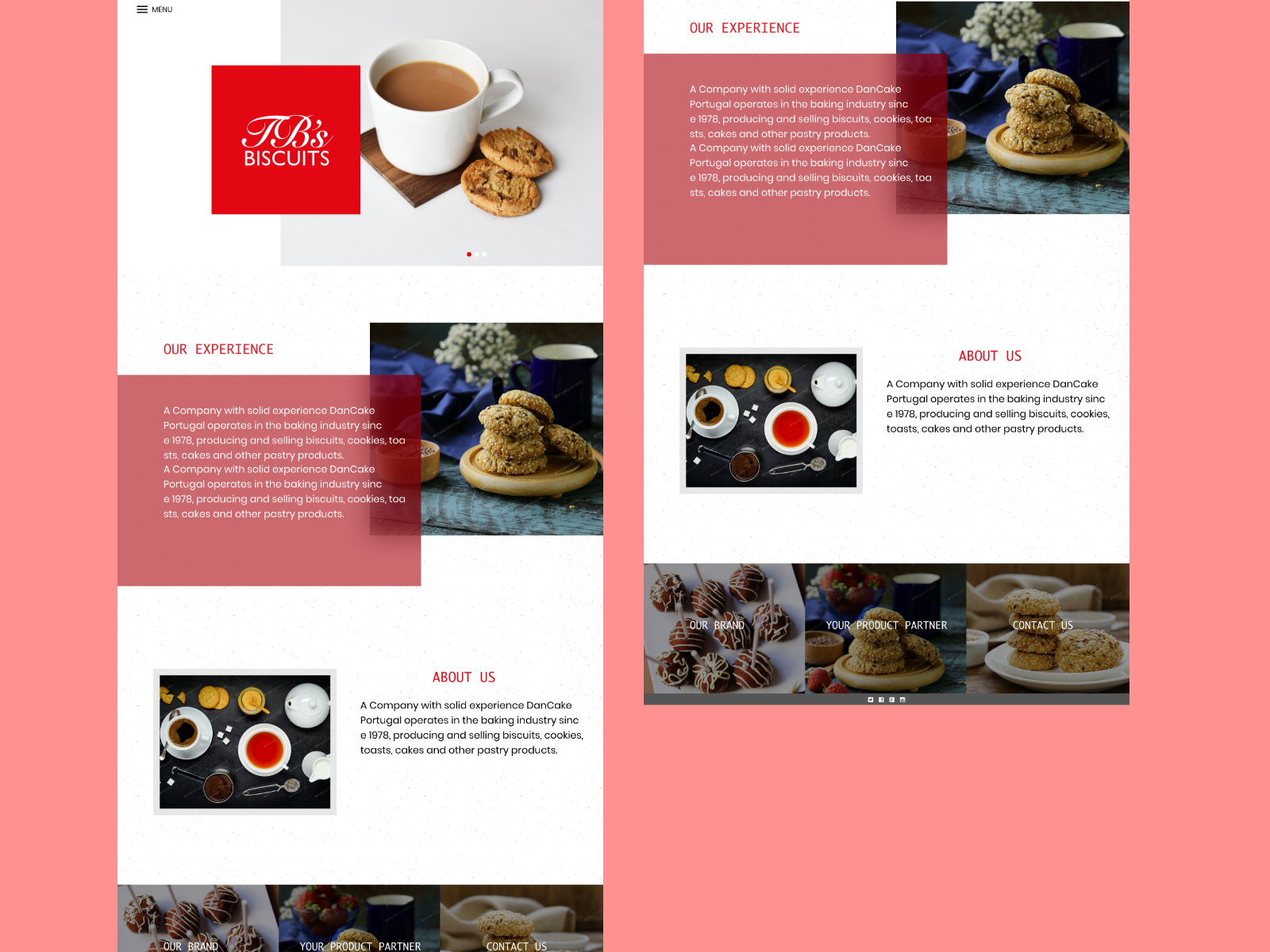 Biscuits web design by ikamal Shahil on Dribbble