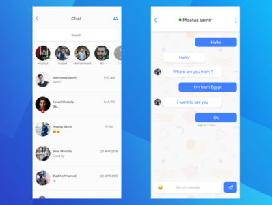 Chat screen by Moataz Samir on Dribbble