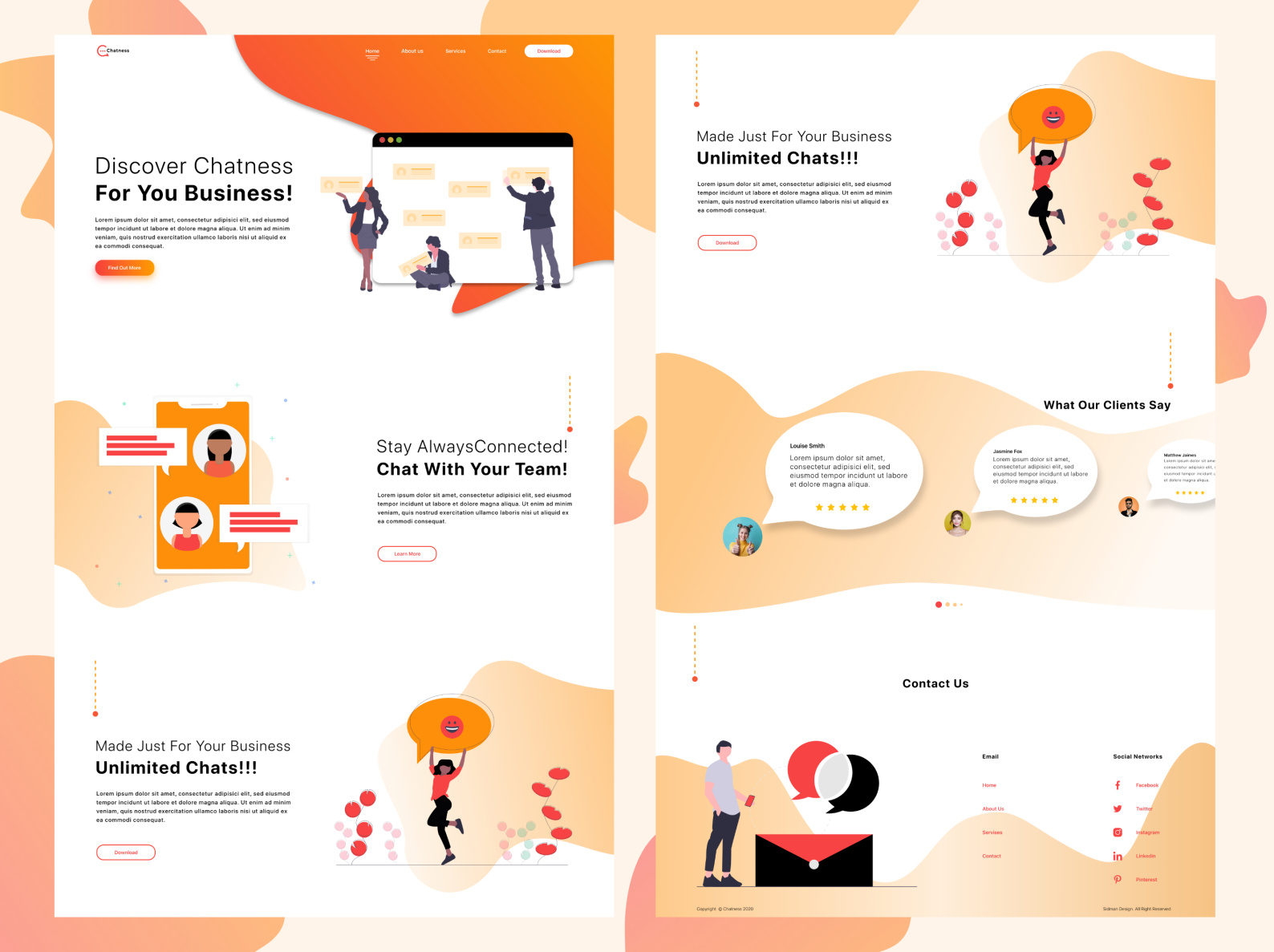 Chatness Layout by Sidnam on Dribbble