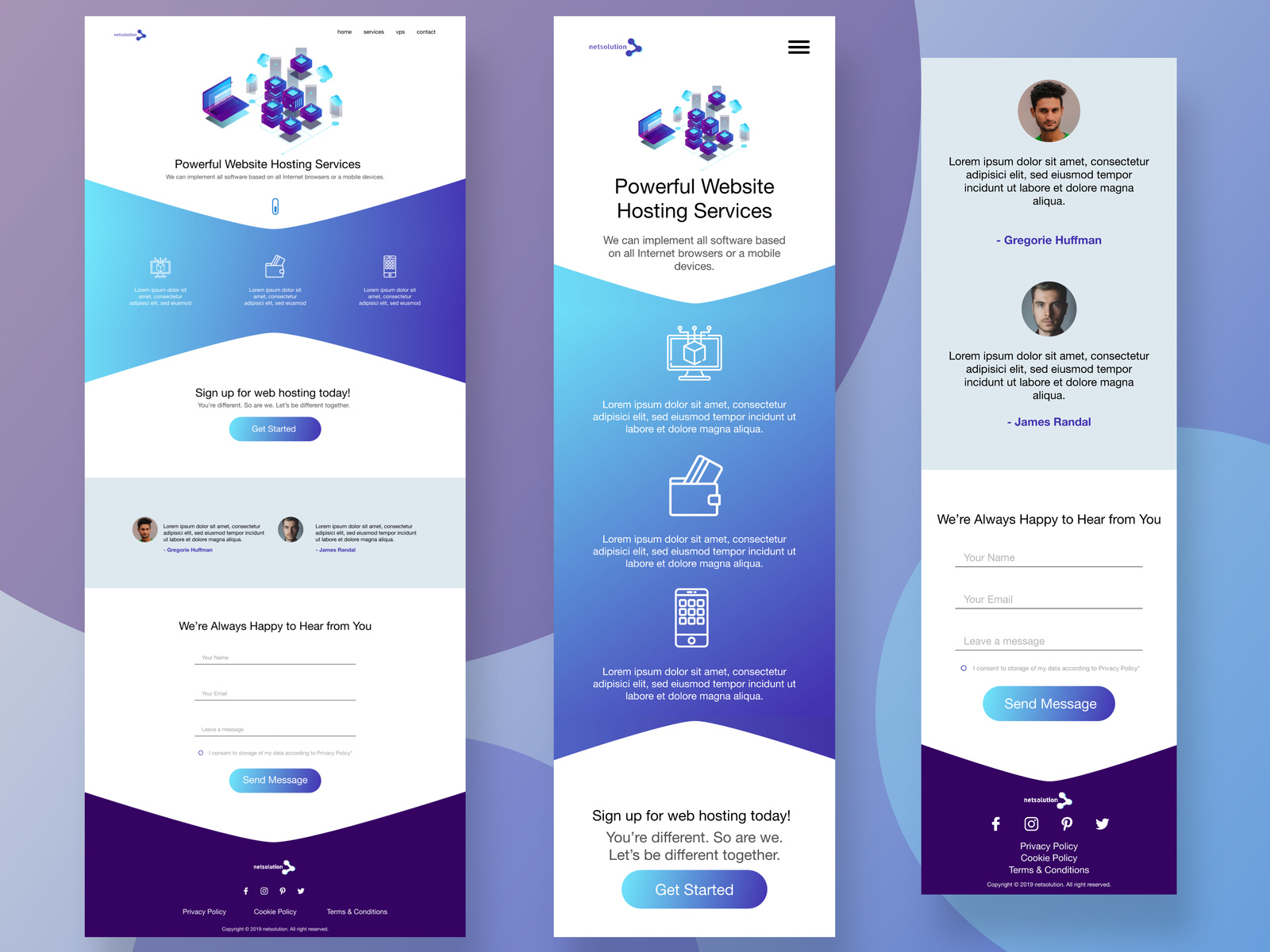 Netsolution desktop & mobile mockup by Sidnam on Dribbble