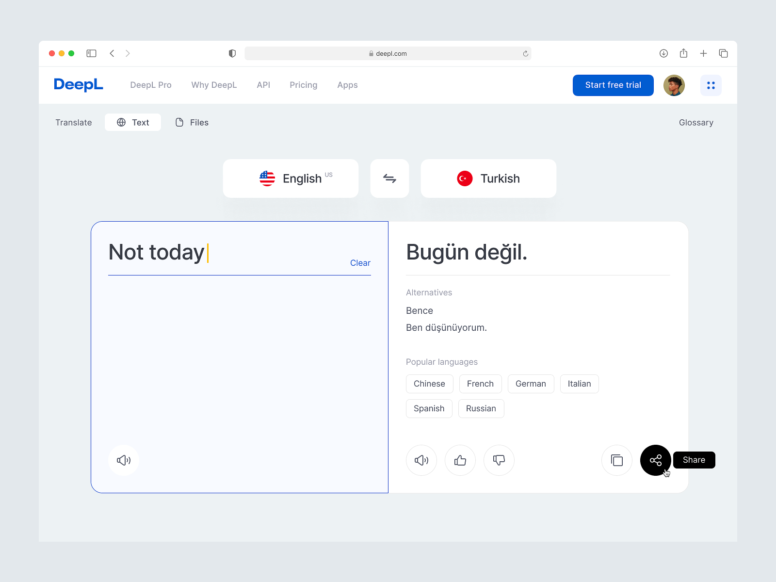 DeepL — UI design concept. by Denis Zagidullin on Dribbble