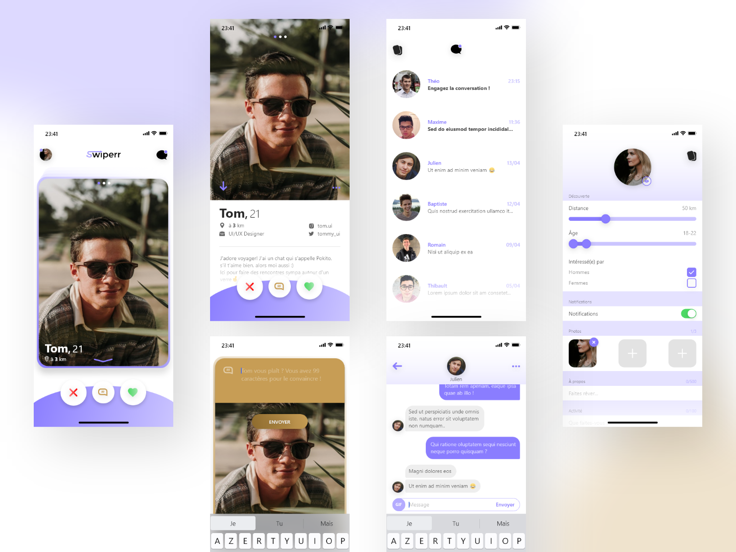 Swiperr App UI by htsrae on Dribbble