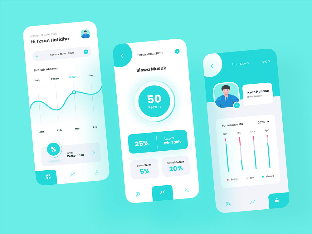 Absent Mobile App Exploration by Iksan Hafidho on Dribbble
