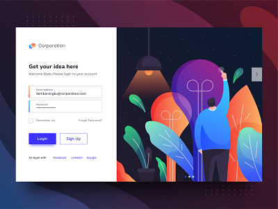 Login Screen by IKSAN HAFIDHO for Nagrow on Dribbble