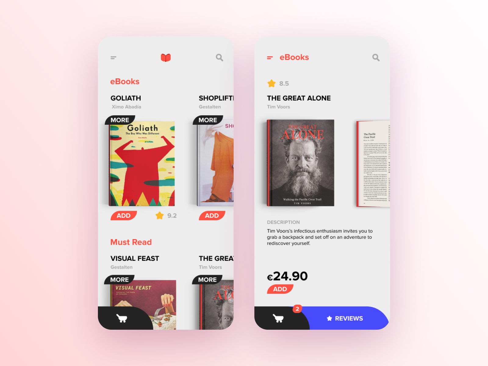 Bookstore App by YiiXii on Dribbble