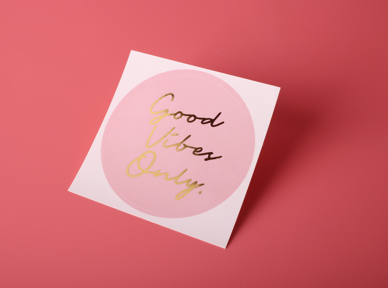 custom foil stamp custom stickers by AllStickerPrinting on Dribbble