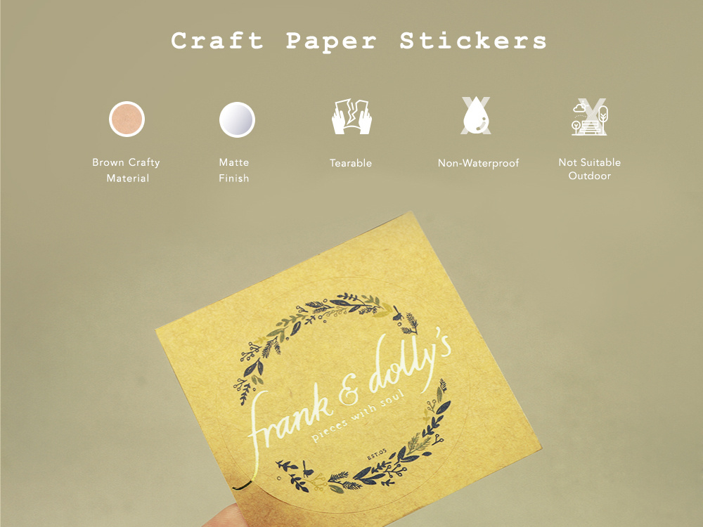 Craft Paper Stickers by AllStickerPrinting on Dribbble