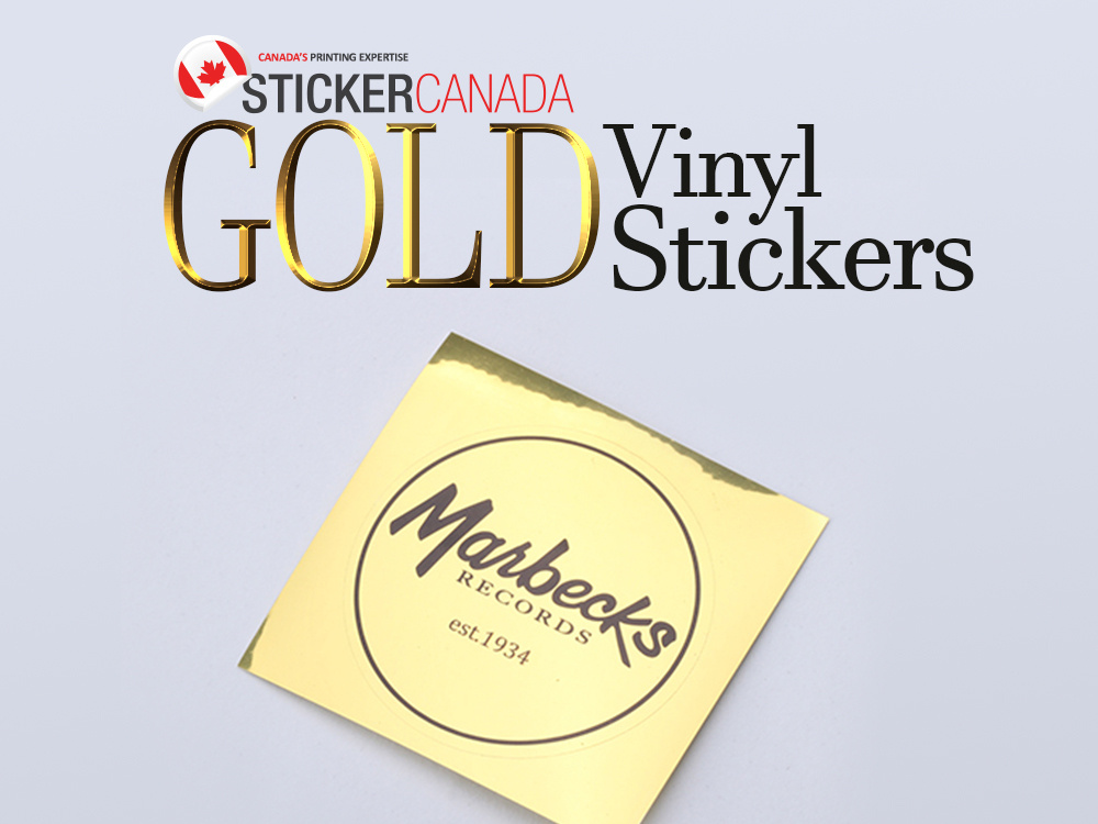 Gold Vinyl Stickers by StickerCanada on Dribbble