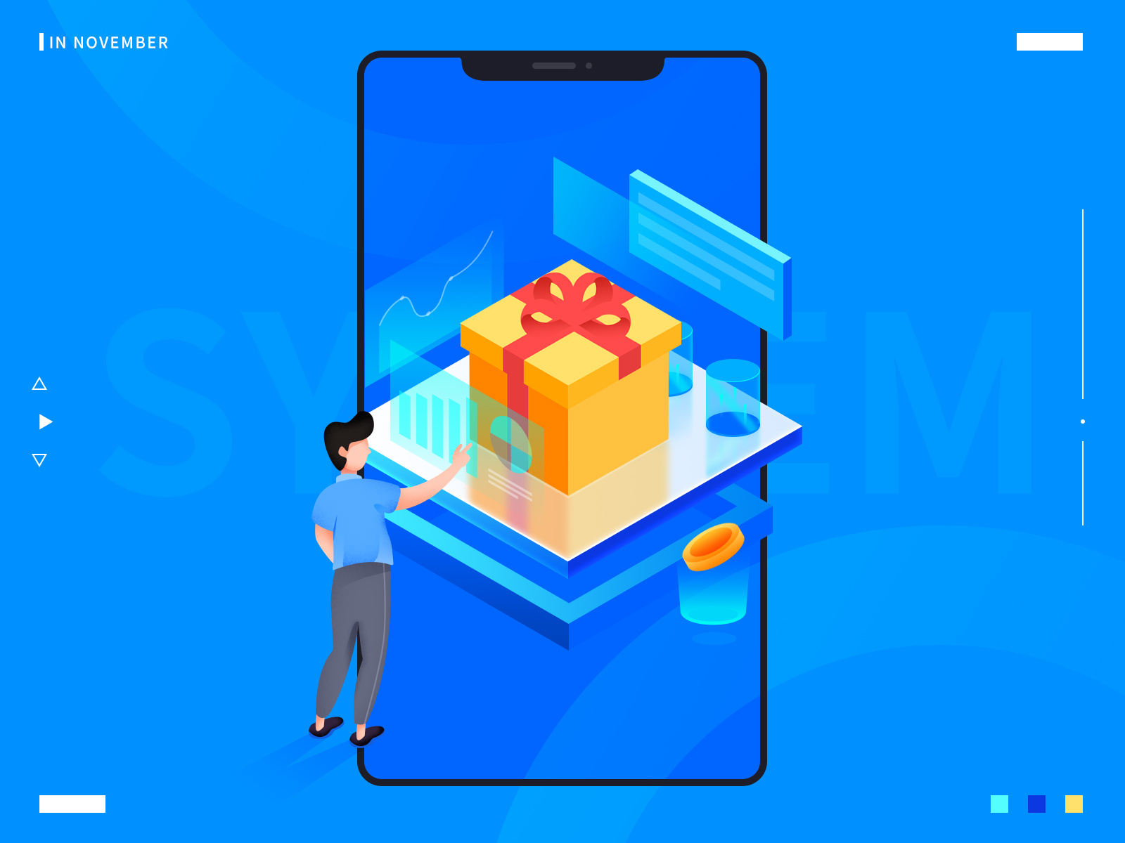 Picture of gift delivery system by WU-D on Dribbble
