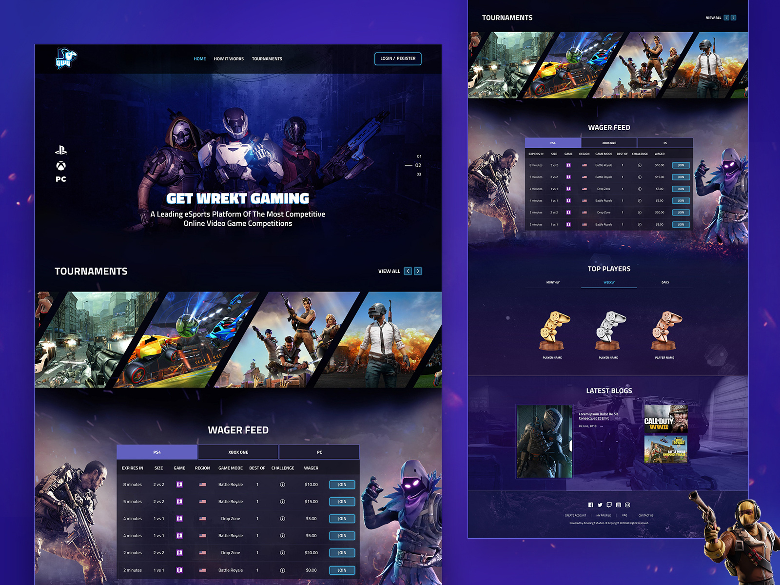 Get Wrekt Gaming - Website Design And Development Project by Amazing7 ...