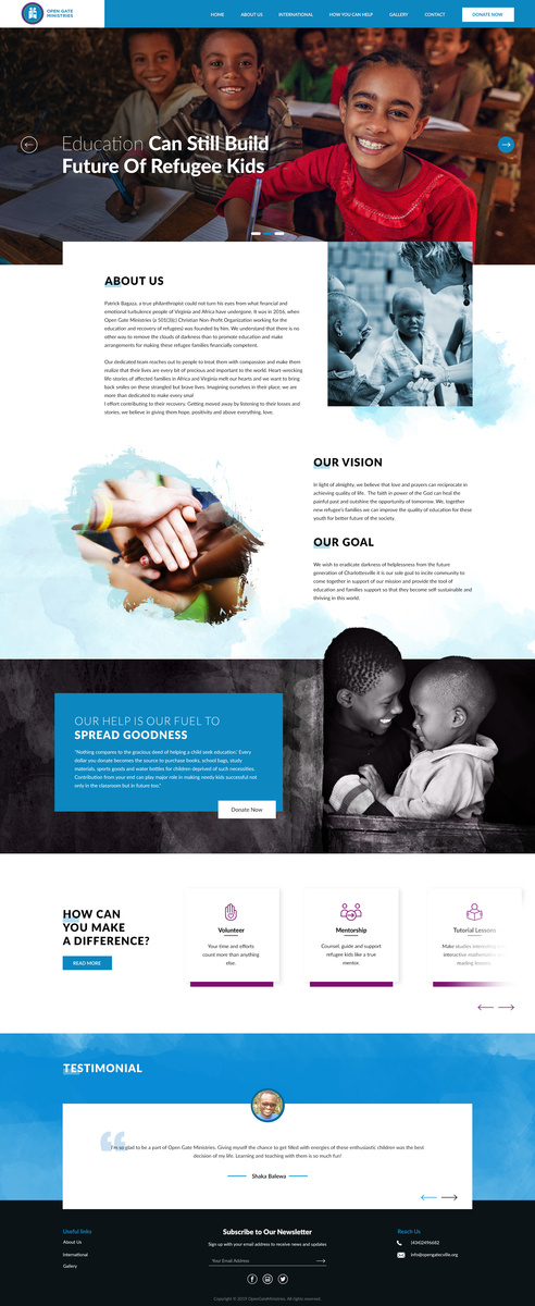 Open Gate Home Page - Website Design And Development Project by ...