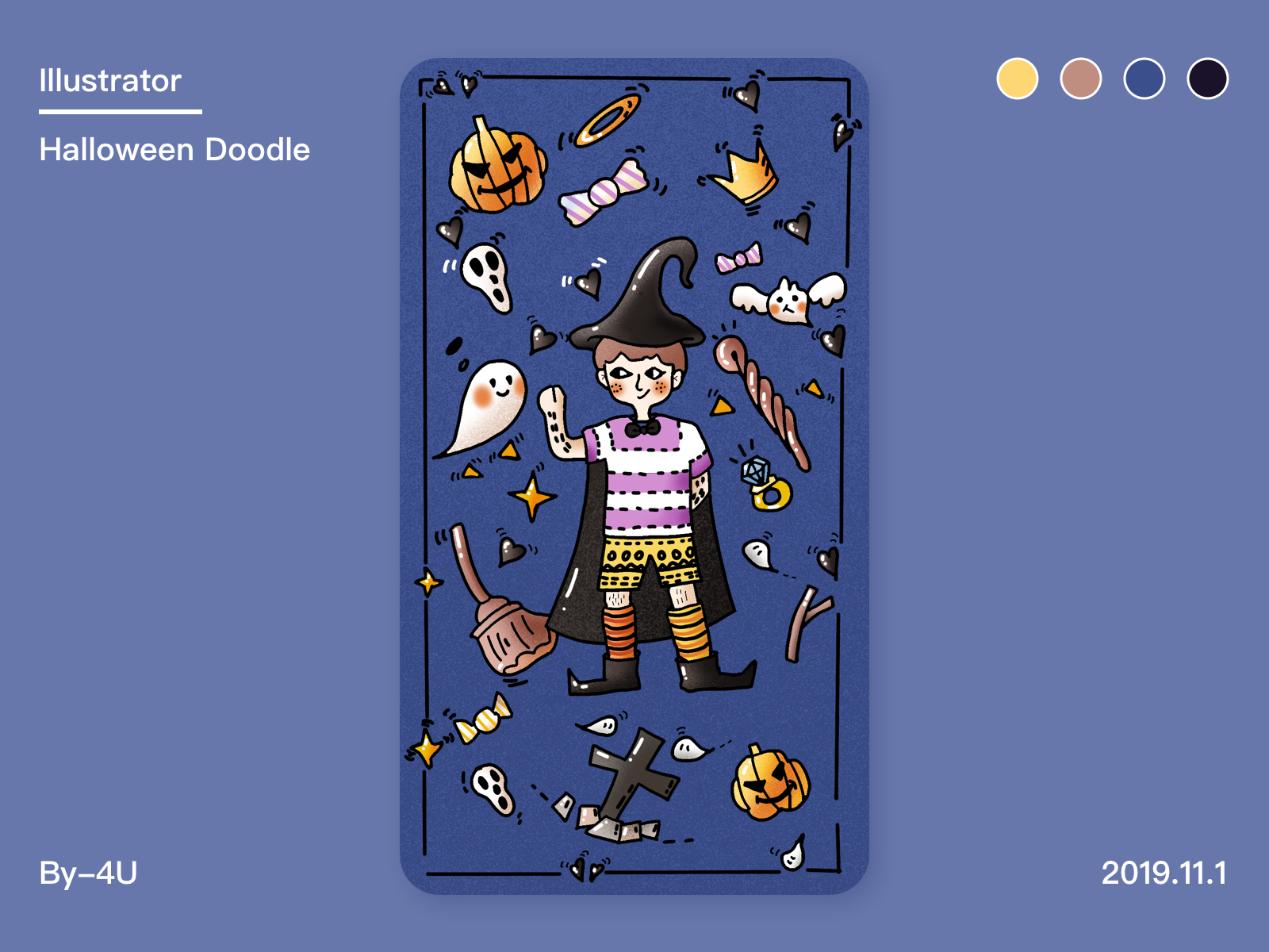 Halloween Doodle by 4U on Dribbble
