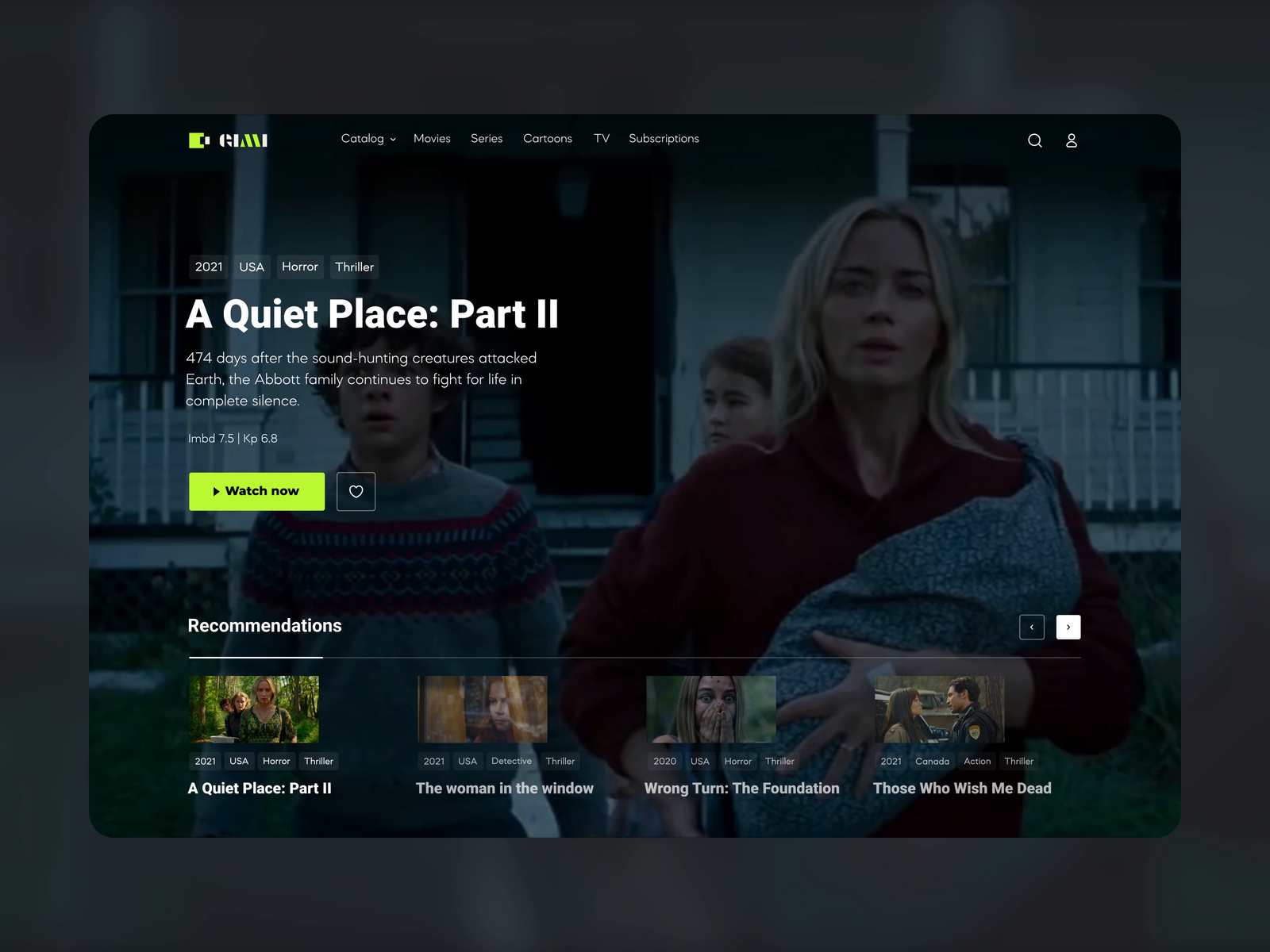 OTT platform design concept by Dayana for Andersen Design on Dribbble