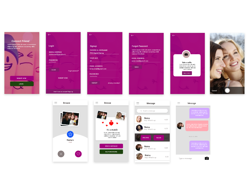 Friend App Design by Galla Thanuja on Dribbble