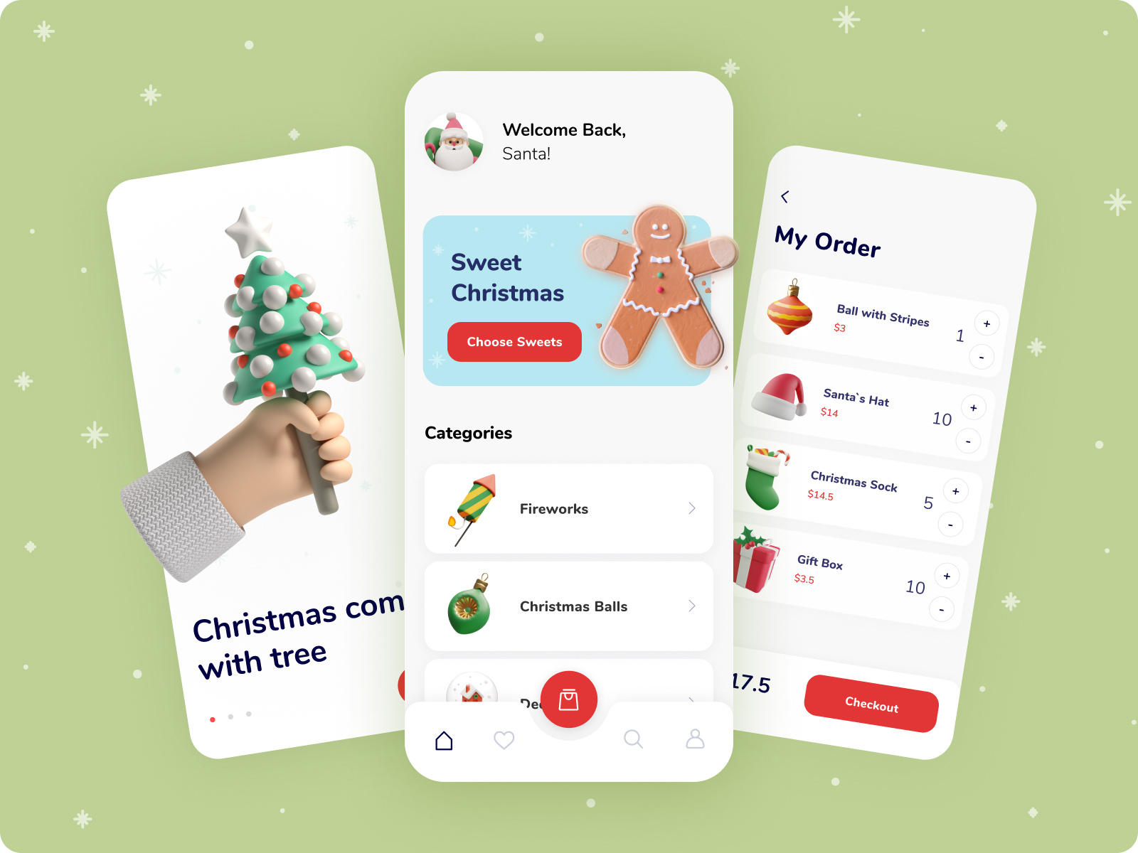 Christmas app 🎄🎁 by Khrystyna Kmet for Qubstudio: Digital Product ...