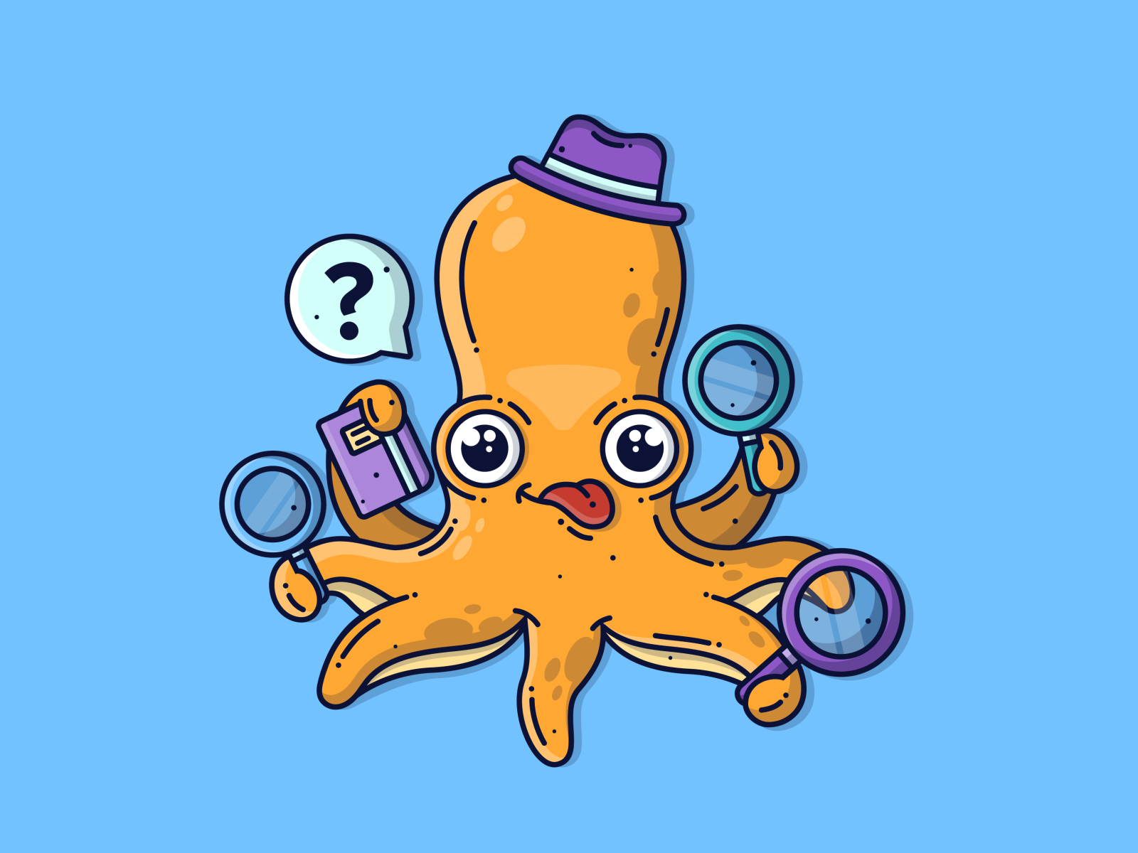 Detective Octopus🕵️‍♂️ by Charlize Cronje on Dribbble