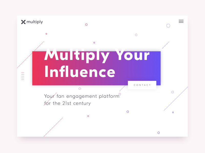 Multiply Concept Site by Caleb Chesnut for multiply on Dribbble