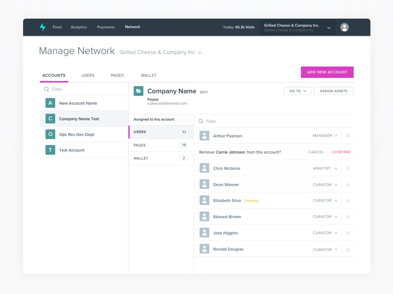 Network Manager by Caleb @ Designerama on Dribbble