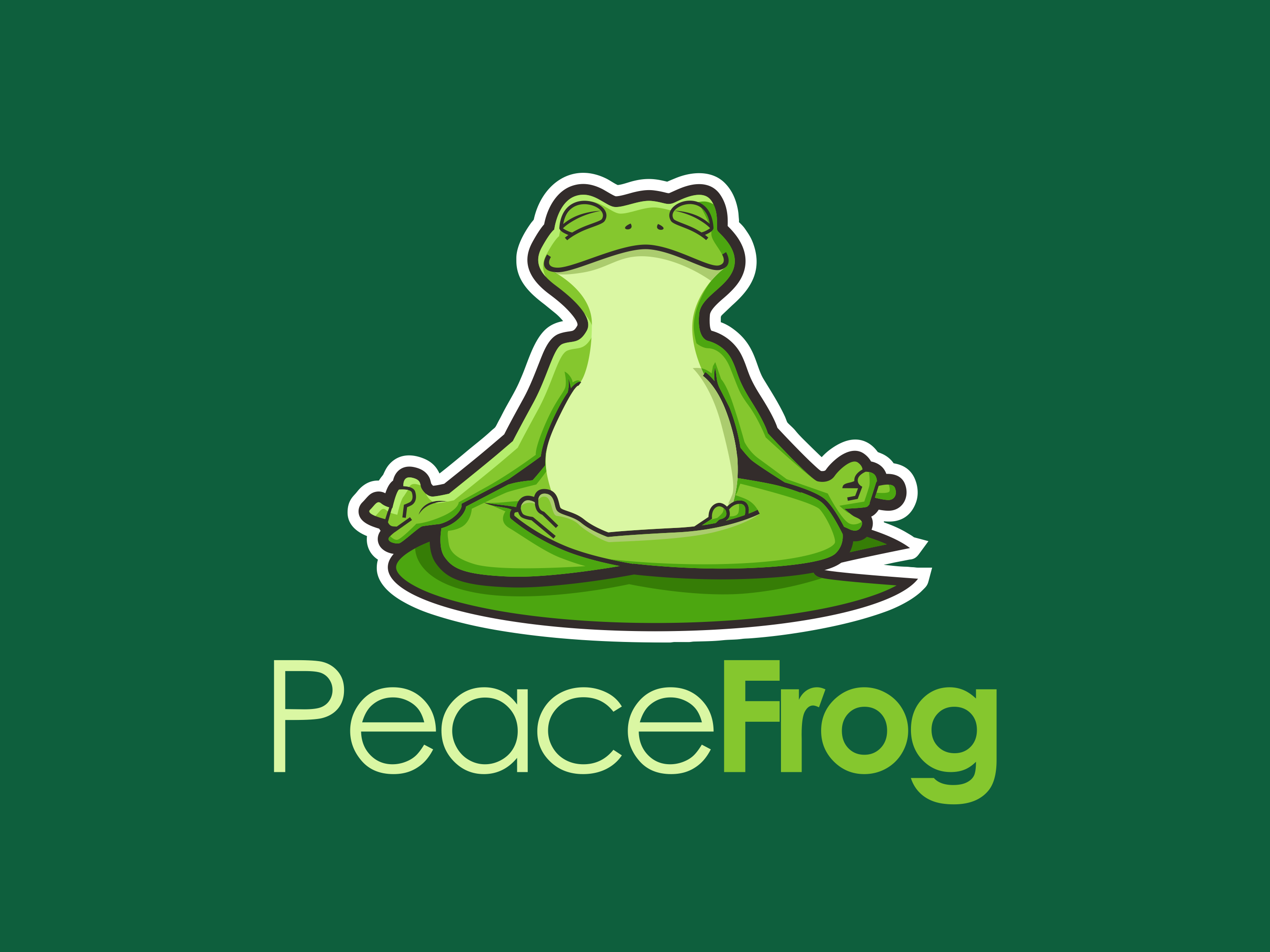 zen frog yoga character design by MonkeyZen on Dribbble