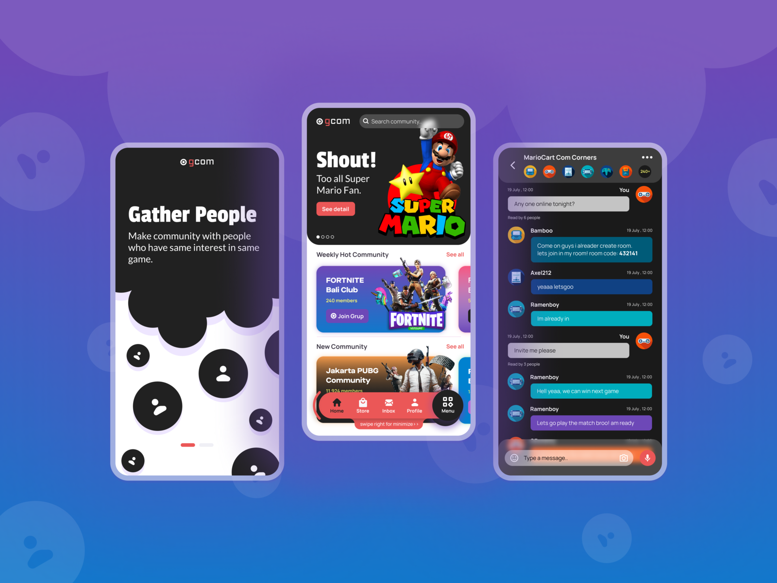 Gamers Community Apps by GoodEnemy on Dribbble