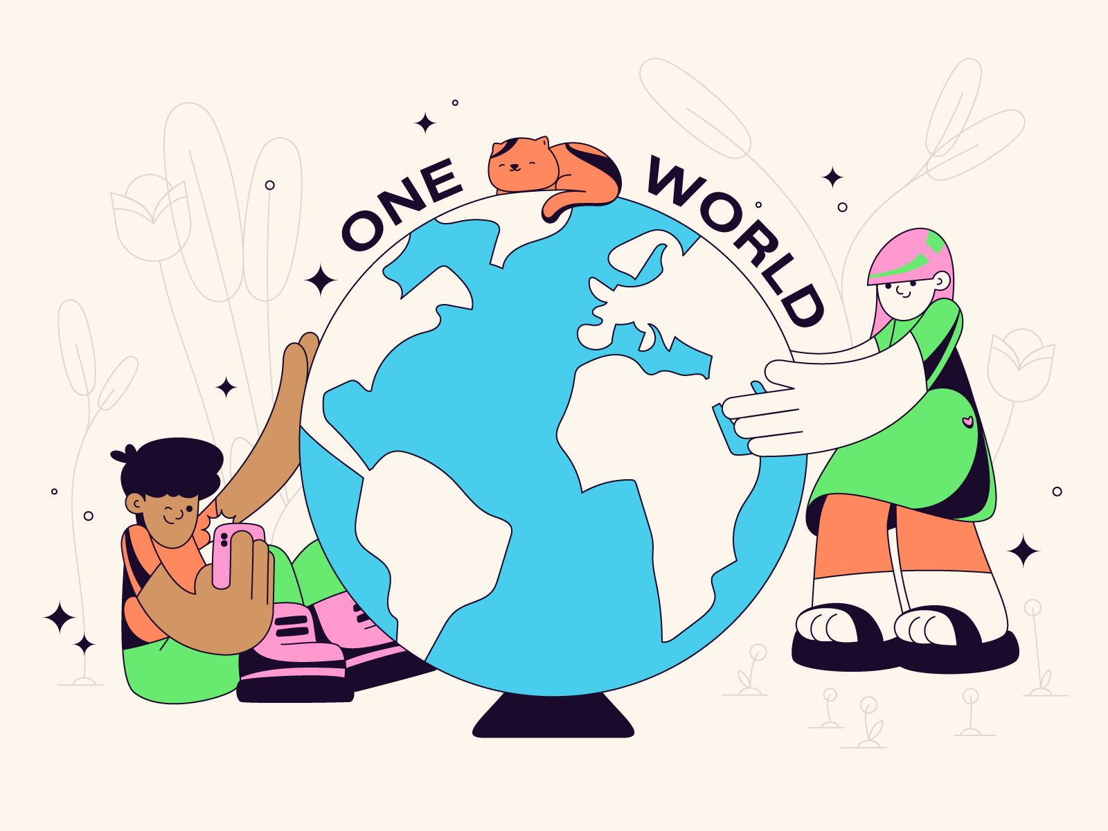One World by alex grigoras on Dribbble