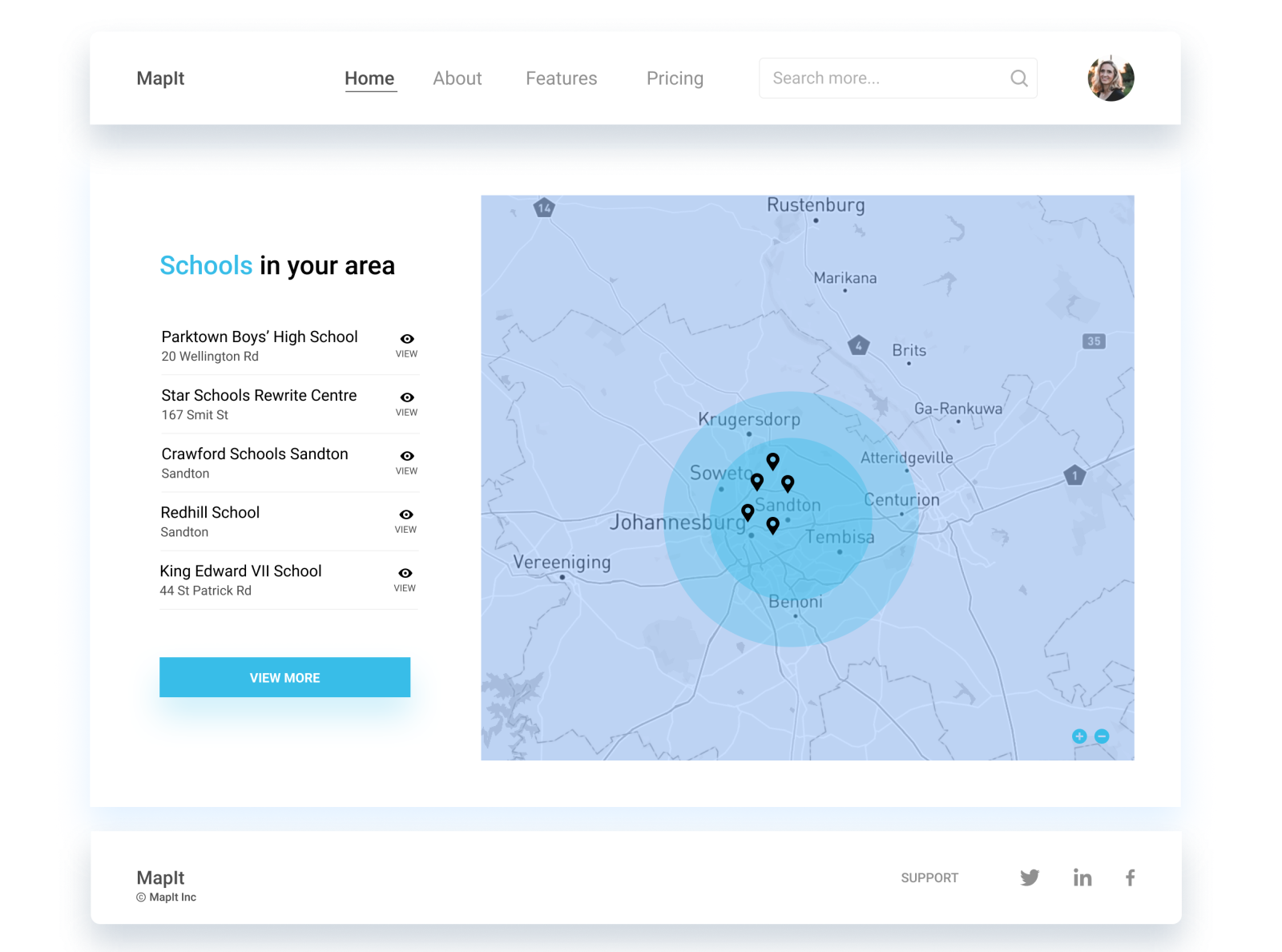 Daily UI :: 029 - Map by Laurent Mbuyu on Dribbble