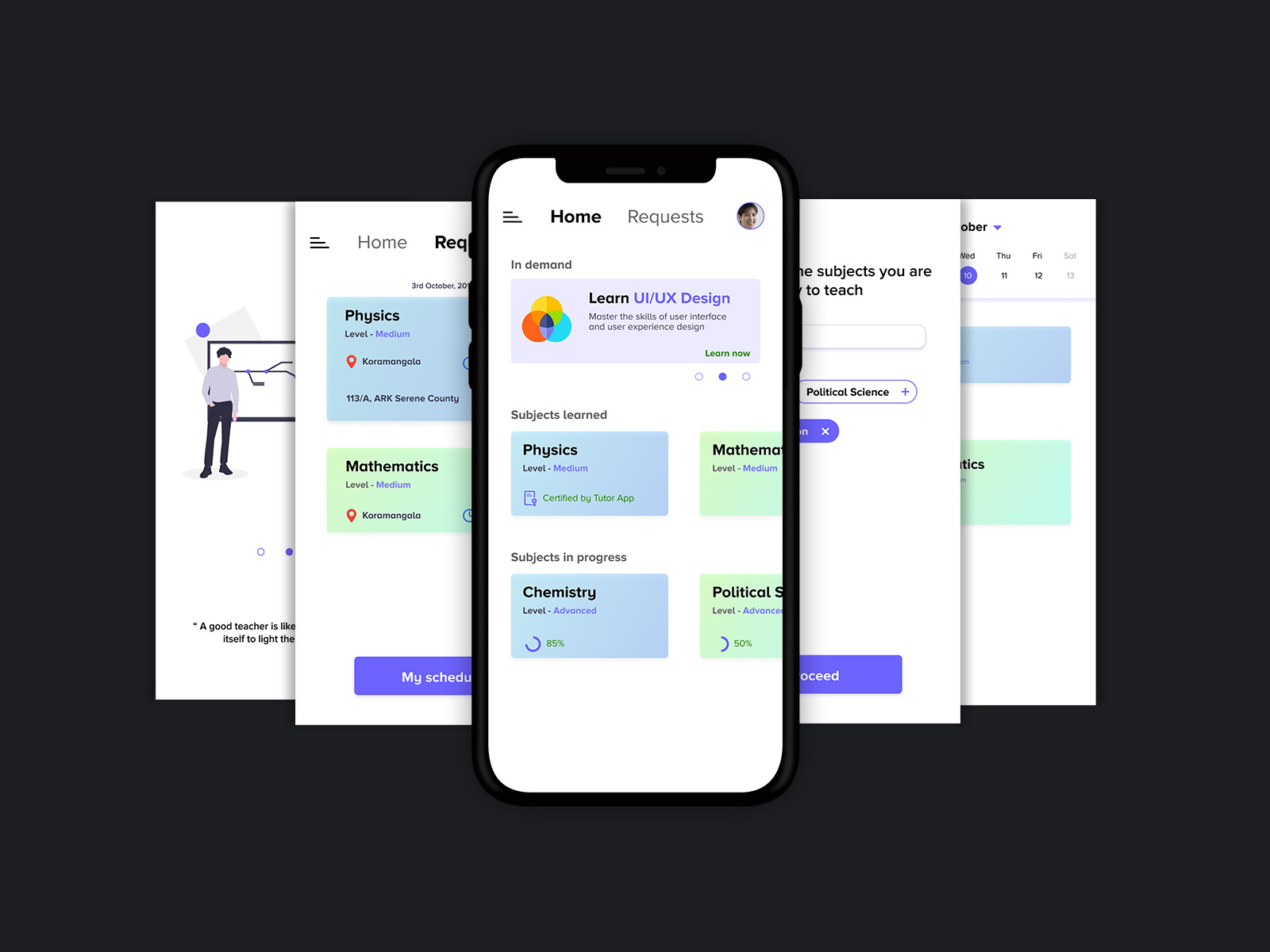Home tutor app by Swagato Basu on Dribbble