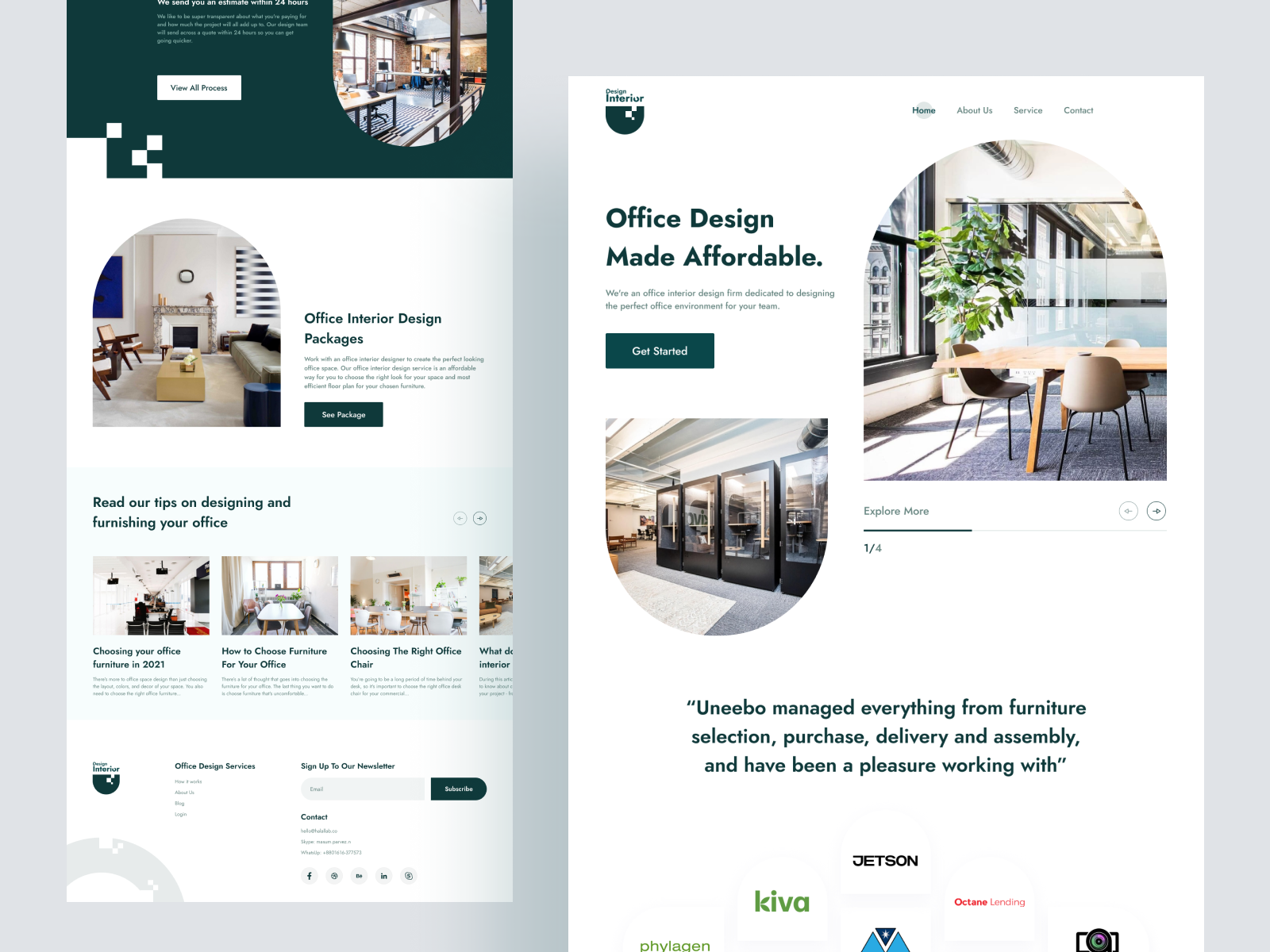 Interior Landing Page by Tanbir Ahmed on Dribbble